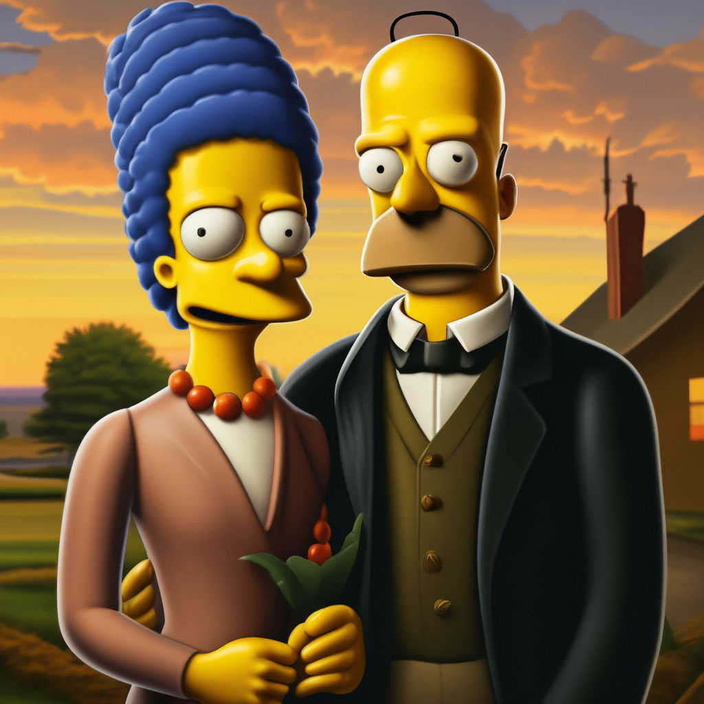 American Gothic Parody Simpsons