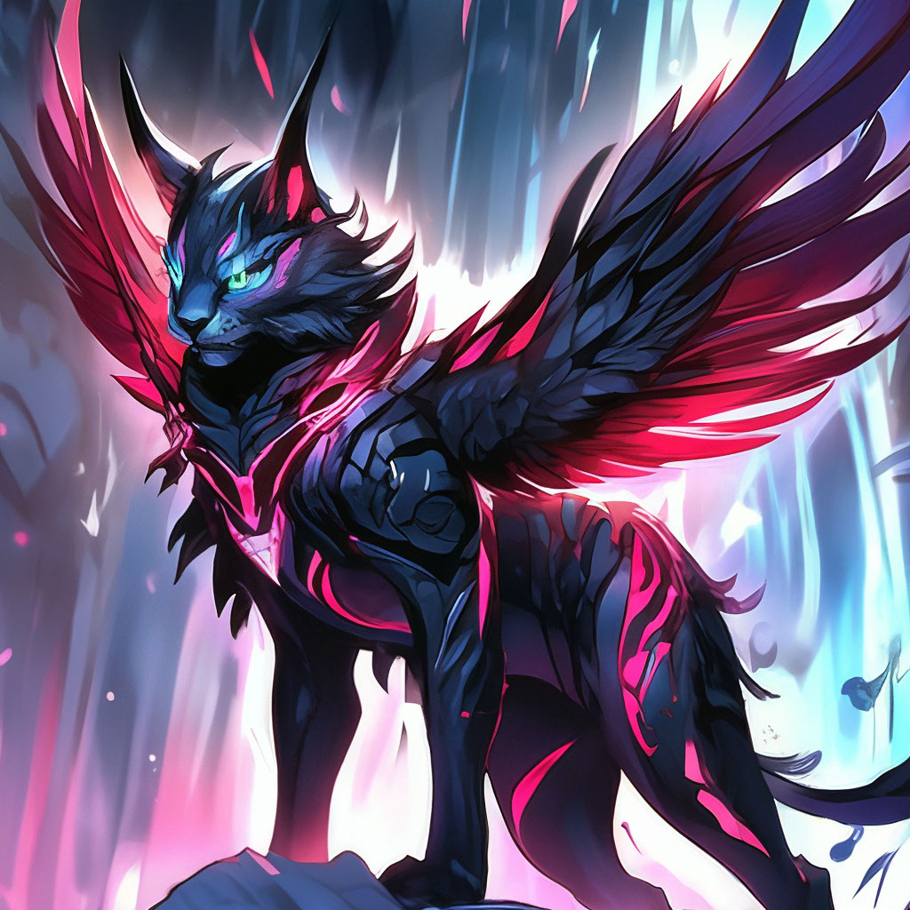 Anime Demon Wolf With Wings