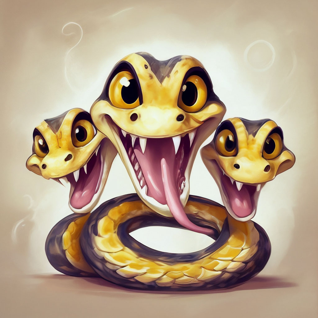 Long Cartoon Snakes