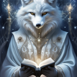 «Magical, magical theriomorphic spirit in the form of a snow-white fox ...