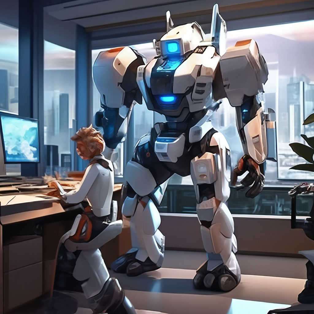 "Combat robot suit.In the pilot's …" — image created in Shedevrum