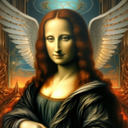 Ket X 500000 ️ fractal Mona Lisa, each aerial structure of the angel is ...