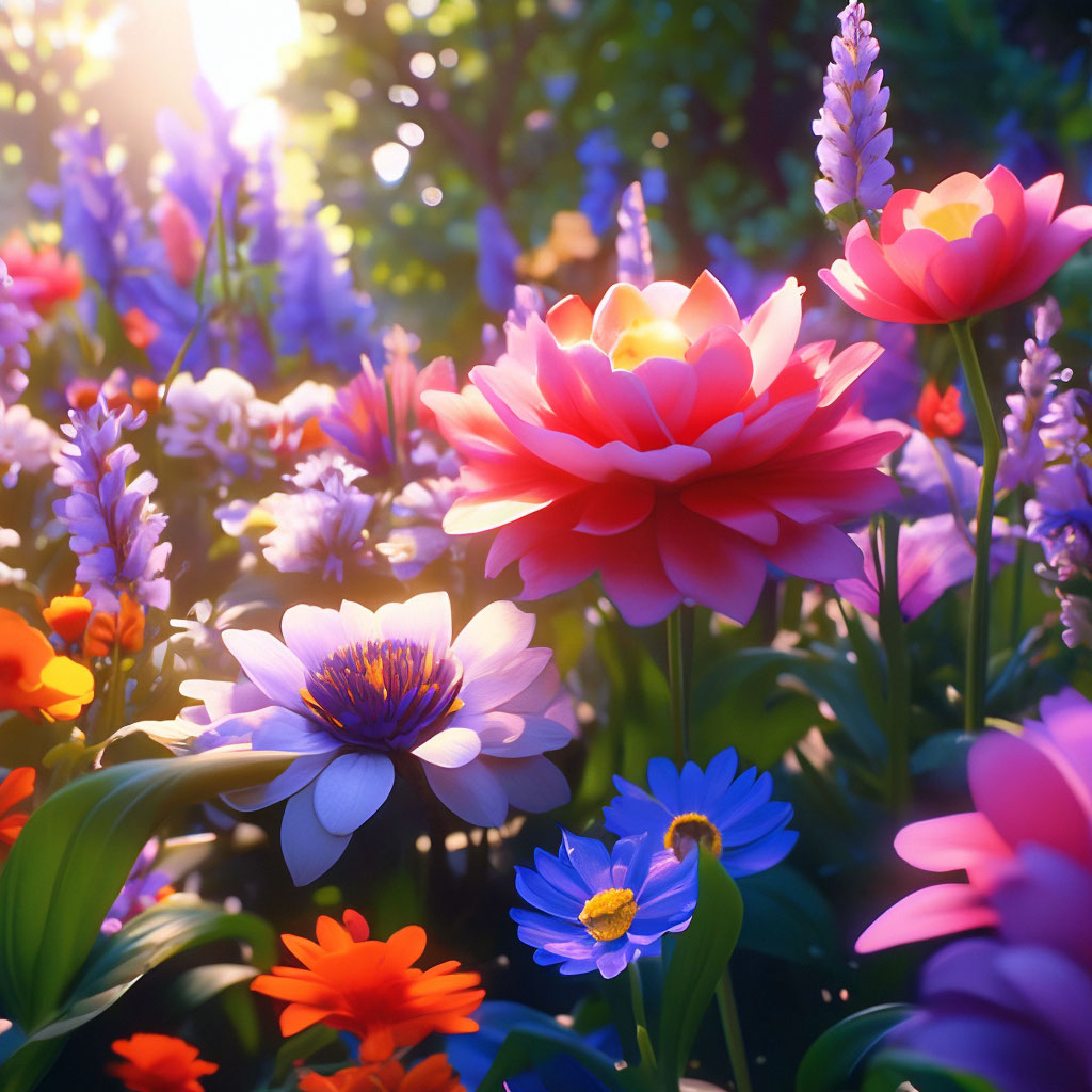 "Glade of flowers 8K" — image created in Shedevrum