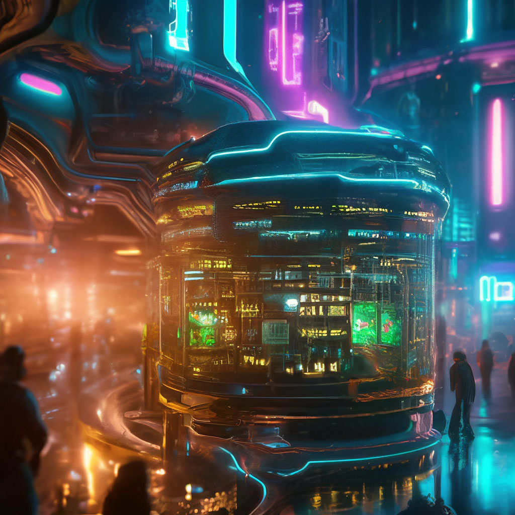 "Cryptocurrency in the distant future" — image created in Shedevrum