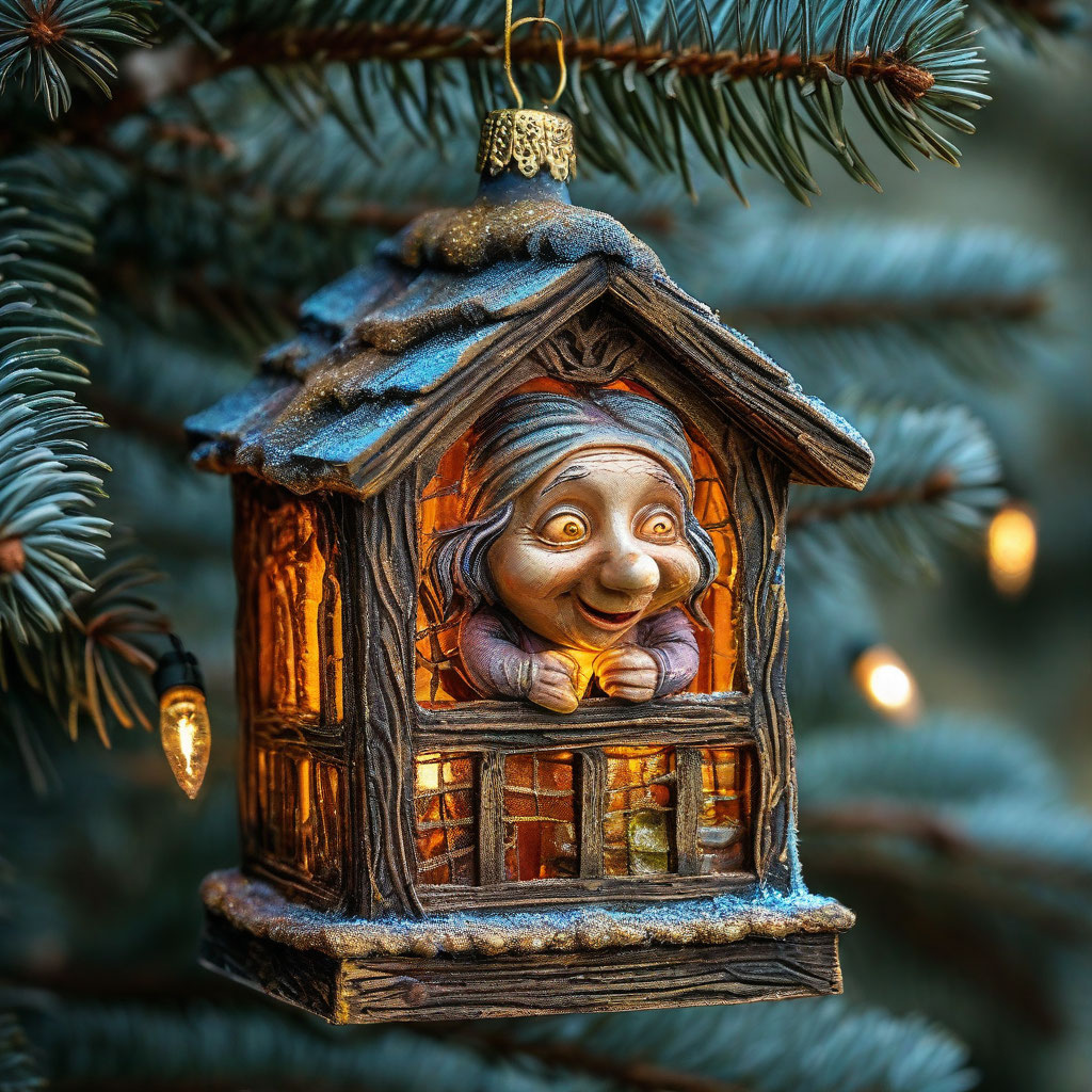 "Fabulous comical chibi Baba Yaga is an old scary lady. He looks out of ...