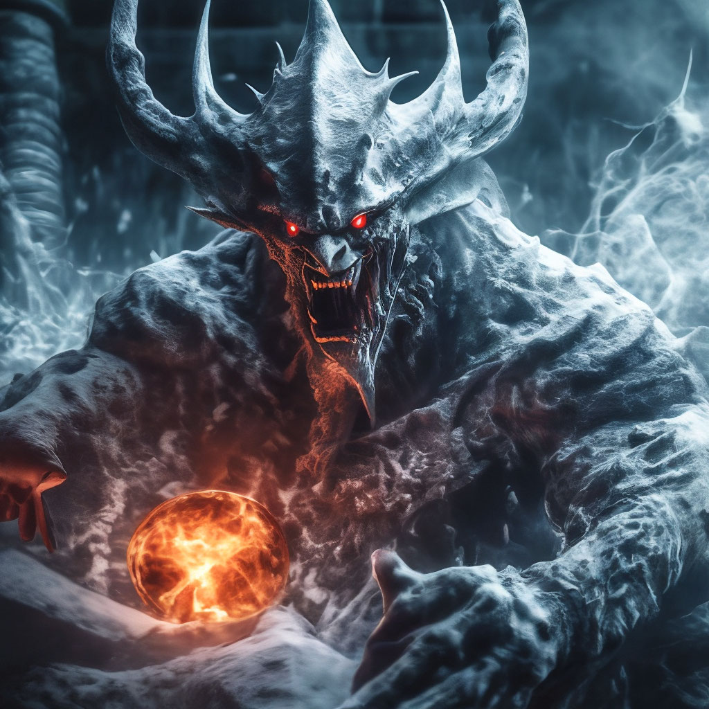 "Horror. A demon sealed in a trap. The seal holds back an ancient evil ...