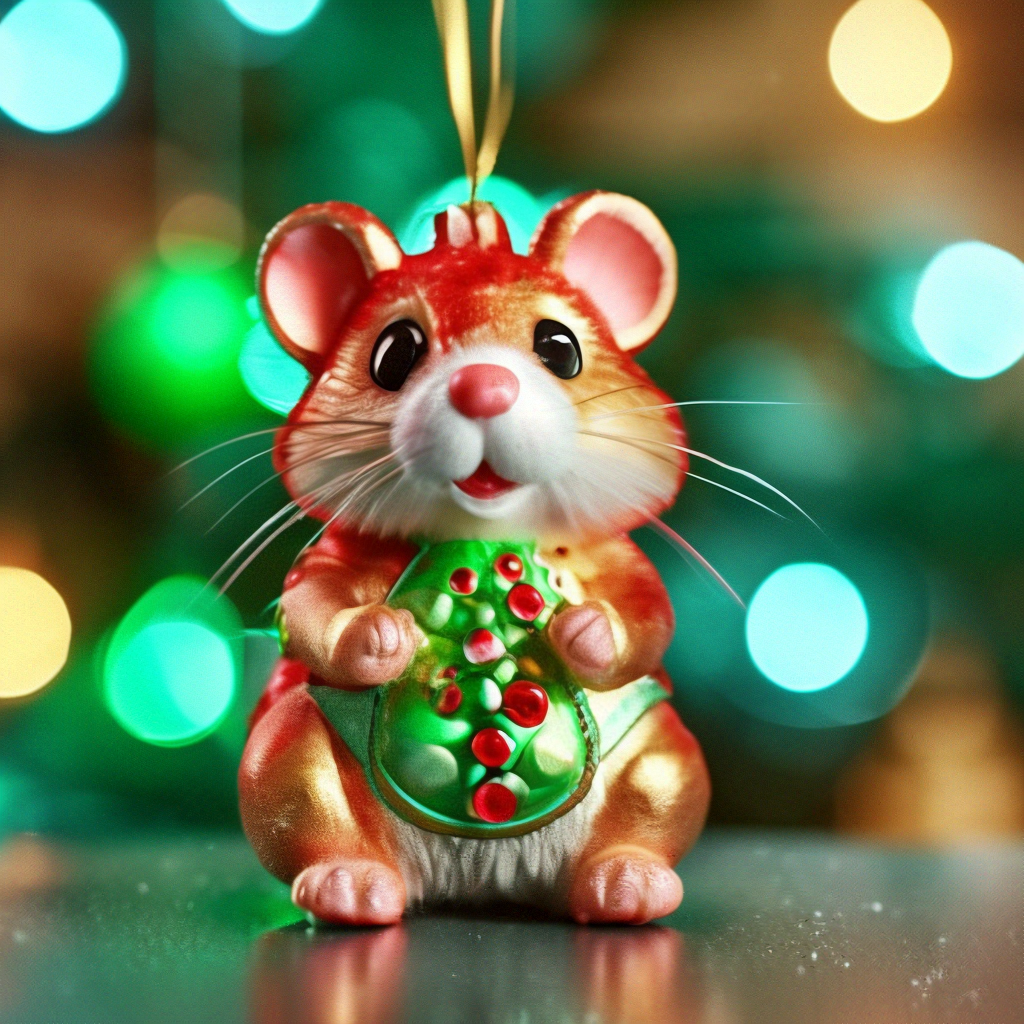 "A red-haired hamster with green eyes" — image created in Shedevrum