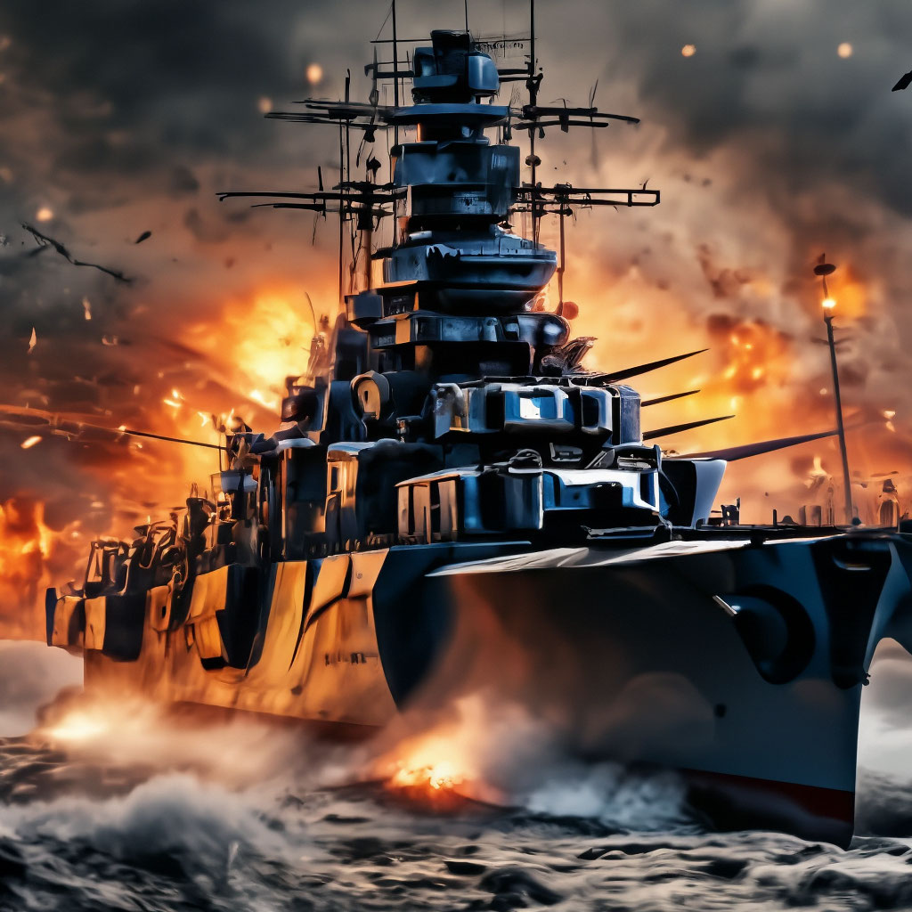 Battleship Firing Wallpaper