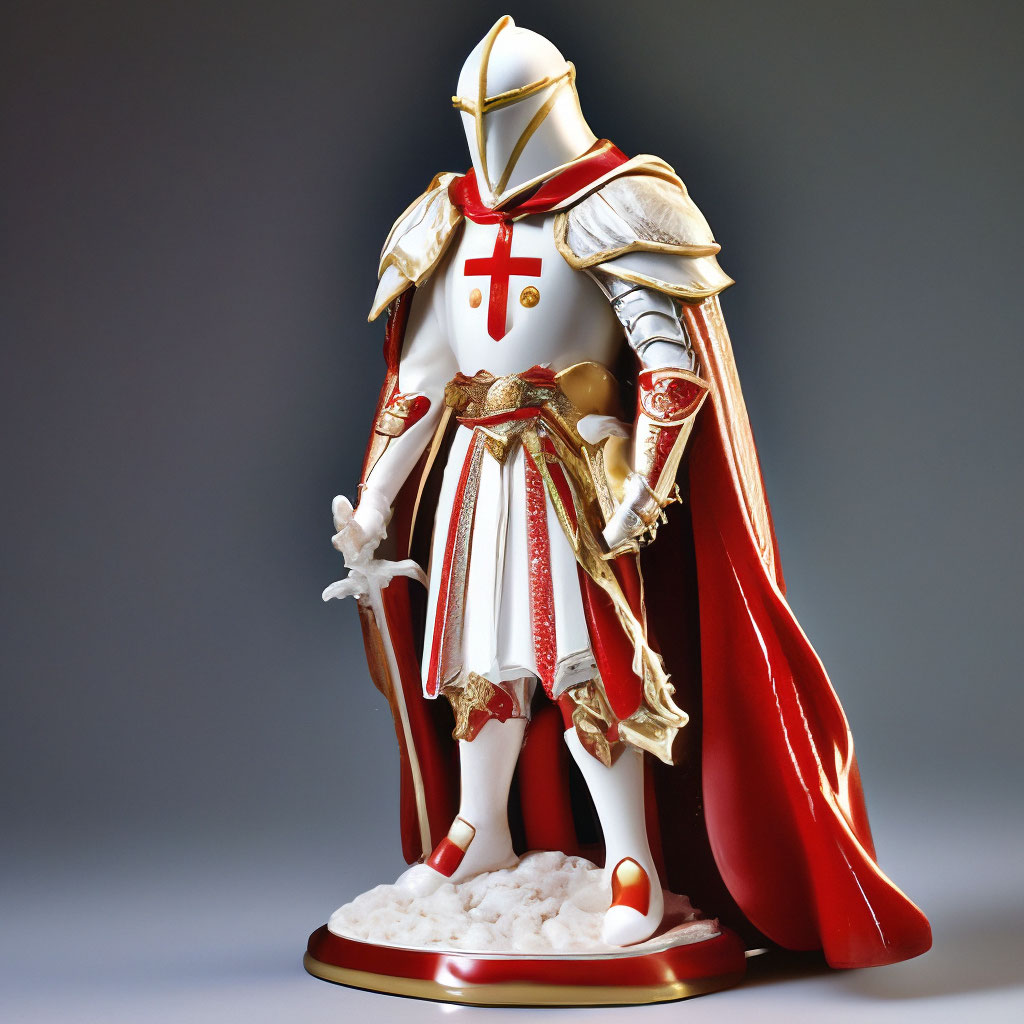 "Porcelain figurine, Templar, knight, …" — image created in Shedevrum