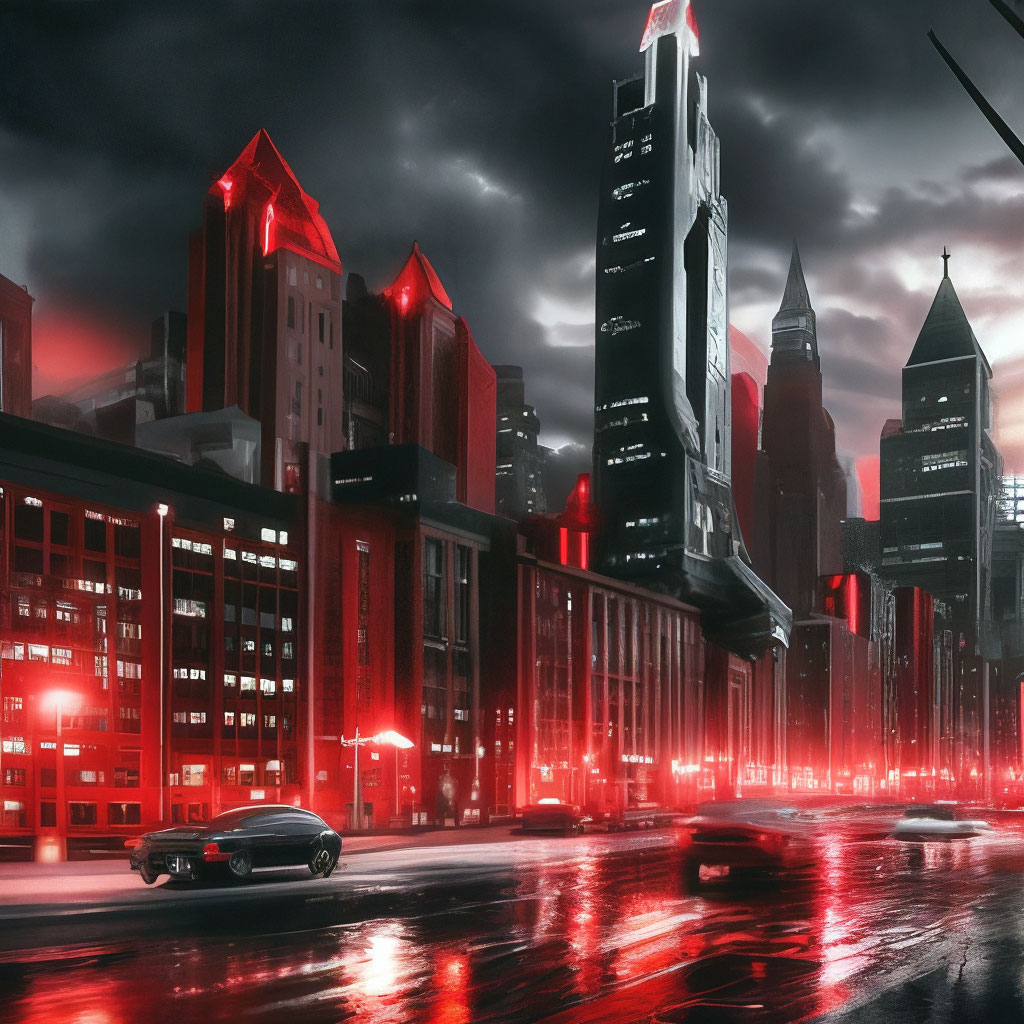 Black And Red City