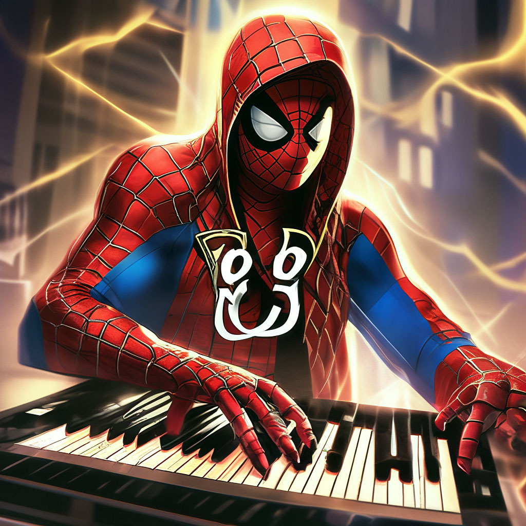 Spider Man Piano With Letters