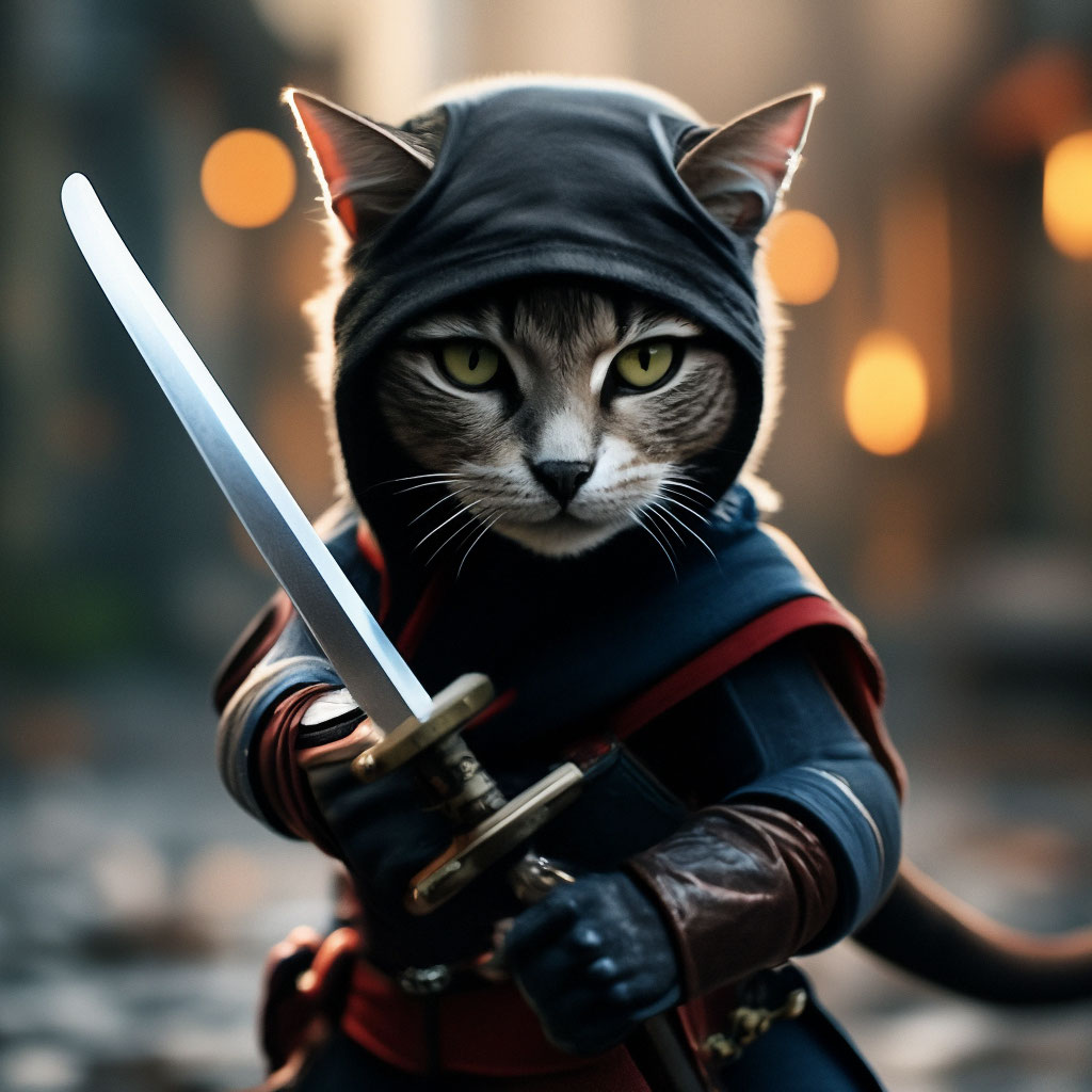 Fondo De Pantalla De Gato Ninja 2048x1152 Fondos De Pantalla