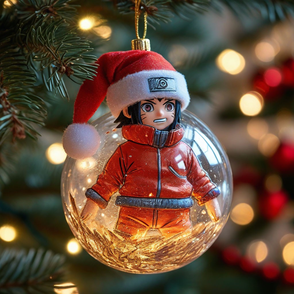 "Naruto wearing a Santa hat" — image created in Shedevrum