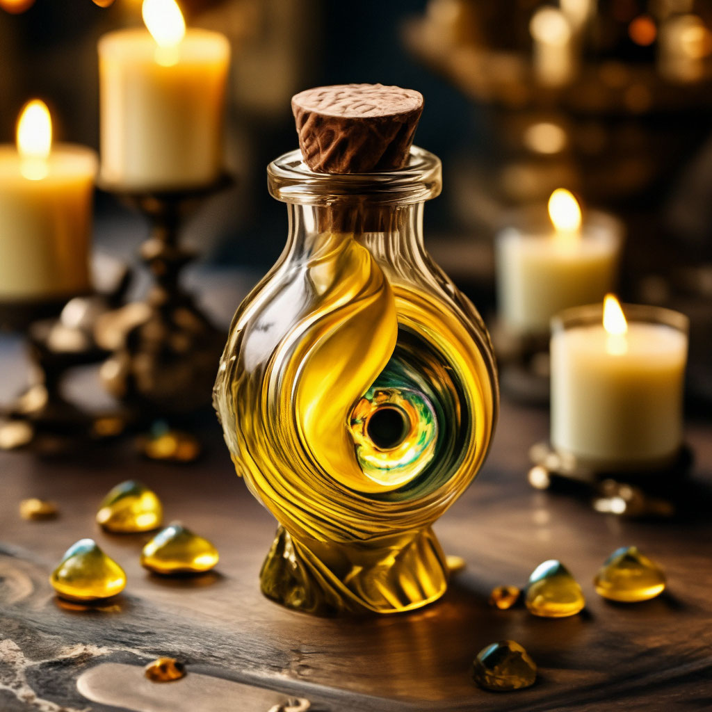 «⚜️ Колбочка в форме спирали, зелье…» — создано в Шедевруме