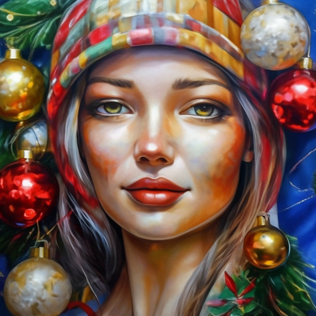 "Women face hyperrealism, oil paints, high detail, retrospective ...