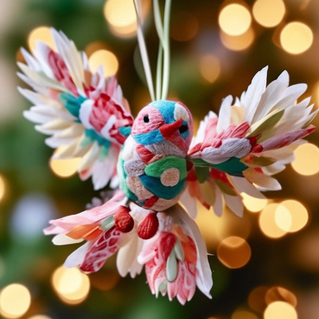 "A beautiful Japanese bird of happiness in feathers is flying" — image ...