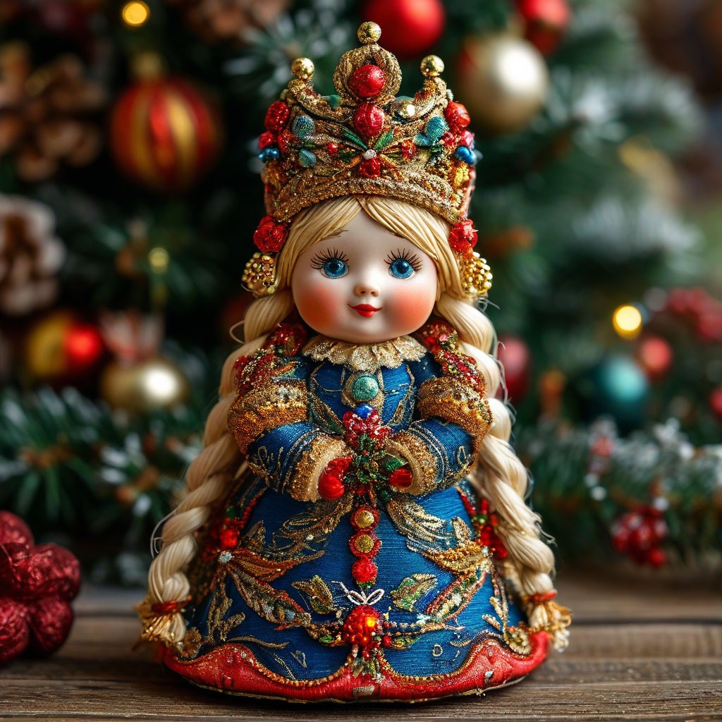 "The snow maiden in the crown" — image created in Shedevrum