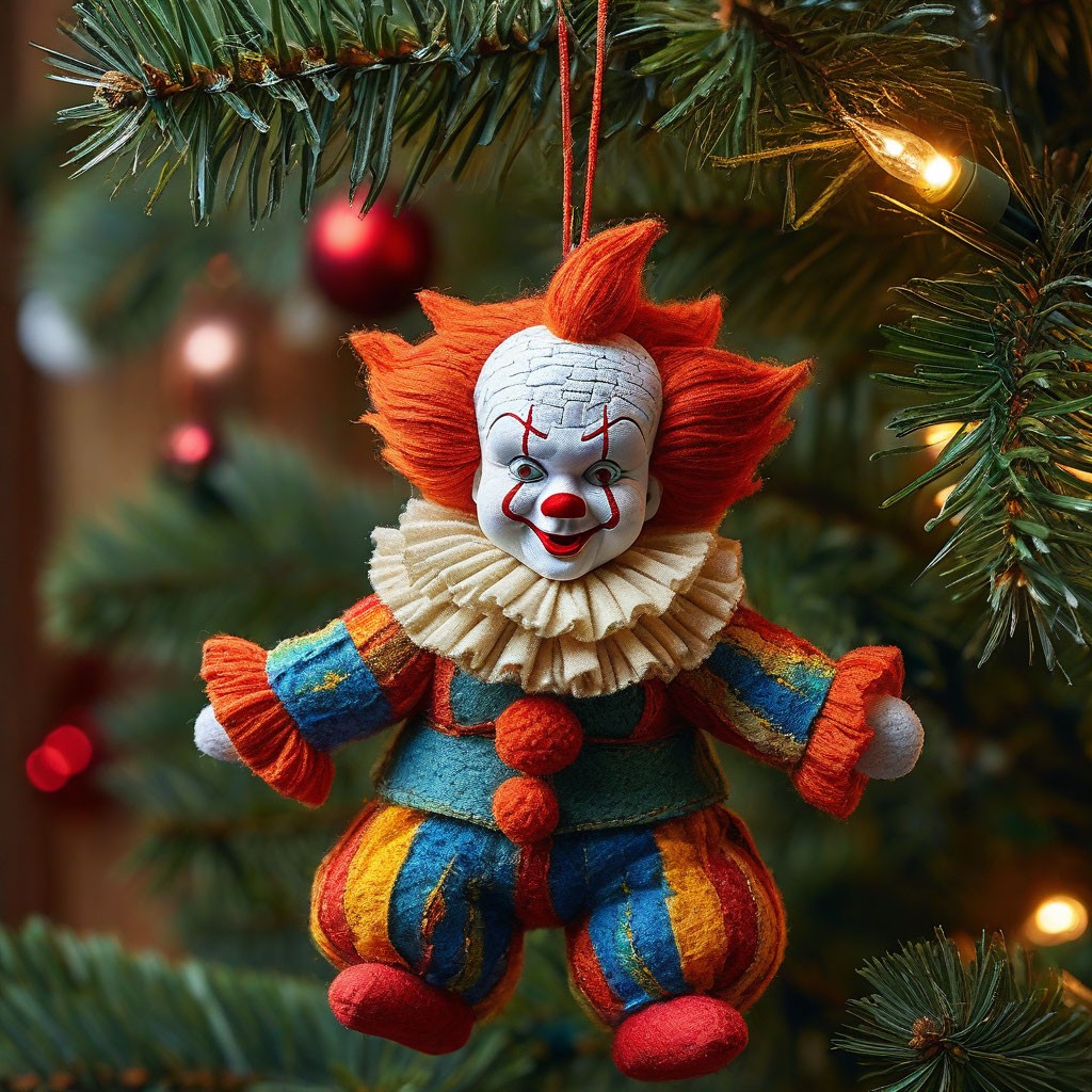 "Realistic hyper digital three-dimensional Christmas Tree Toy"Pennywise ...