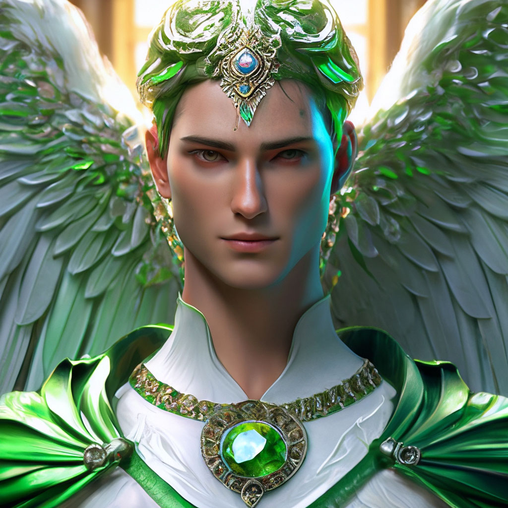 Green Angel Wings