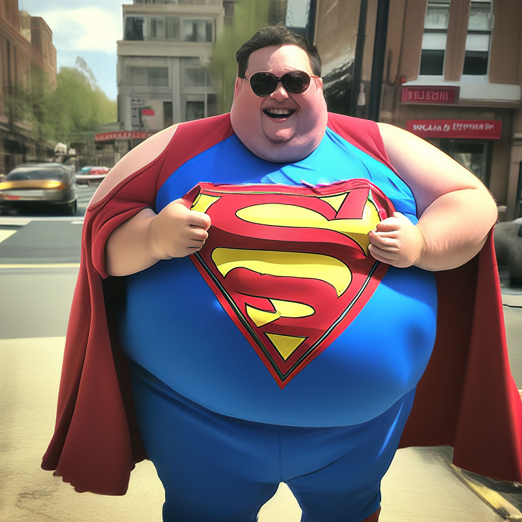 Fat Superman Cosplay