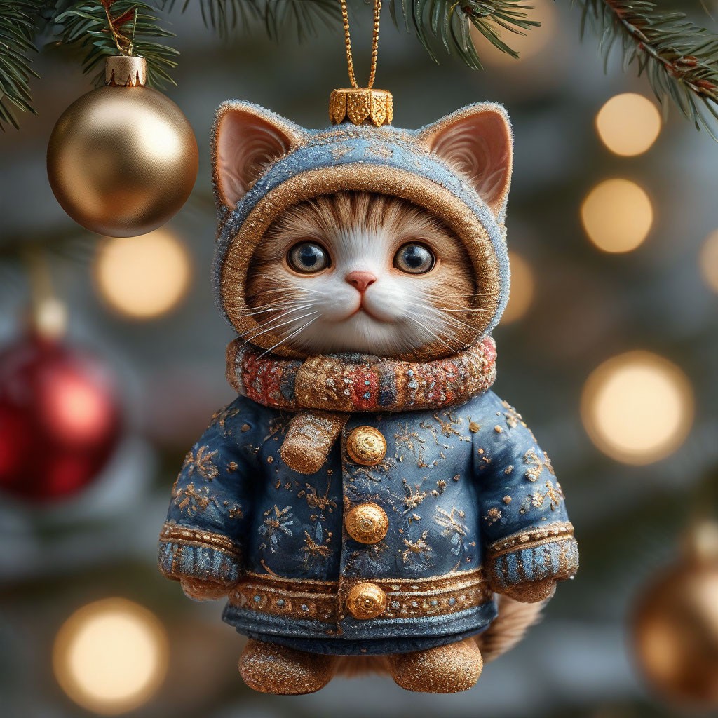 "A basik cat in clothes" — image created in Shedevrum