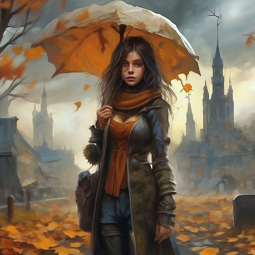 "Tarot card, sad Cheburashka girl in …" — image created in Shedevrum