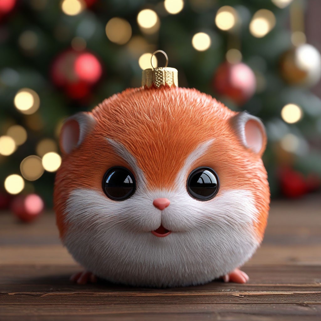 "Hamster Santa Claus" — image created in Shedevrum