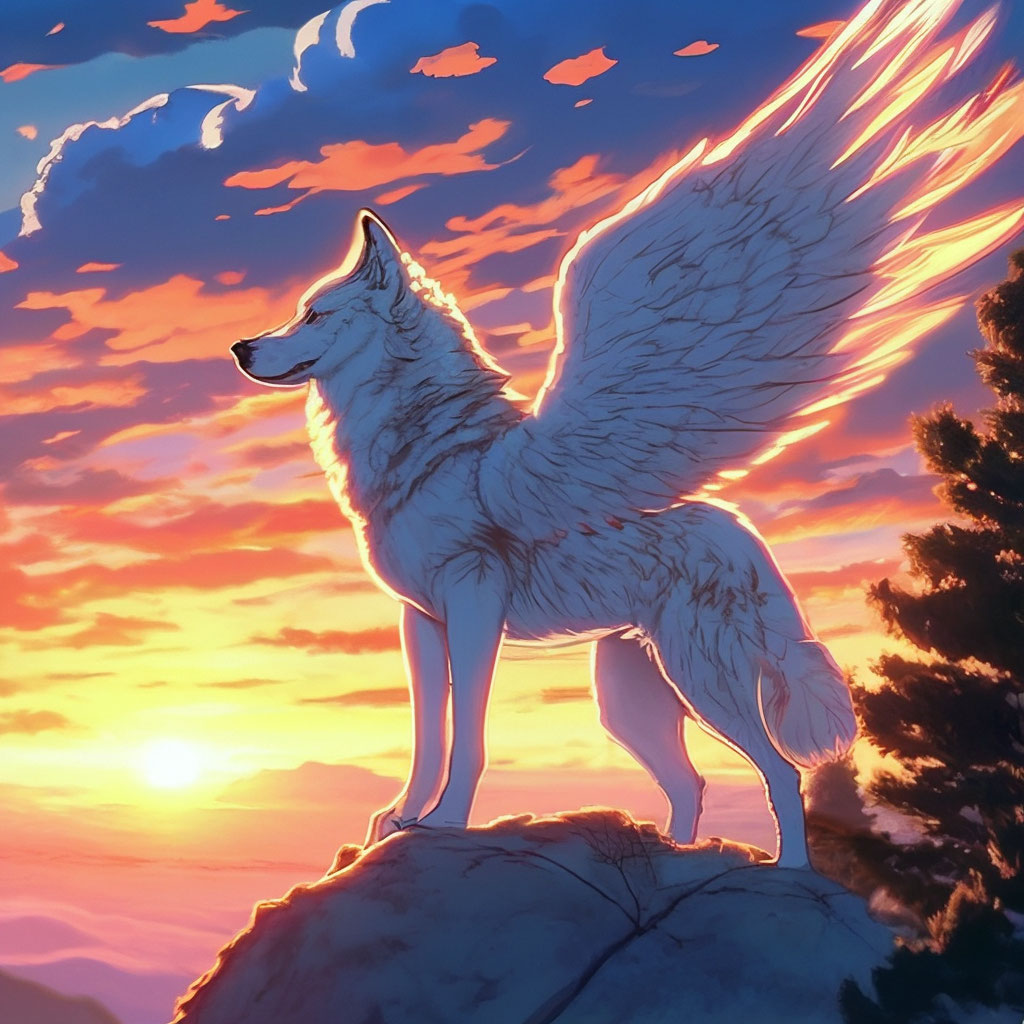 Anime Winged Wolf