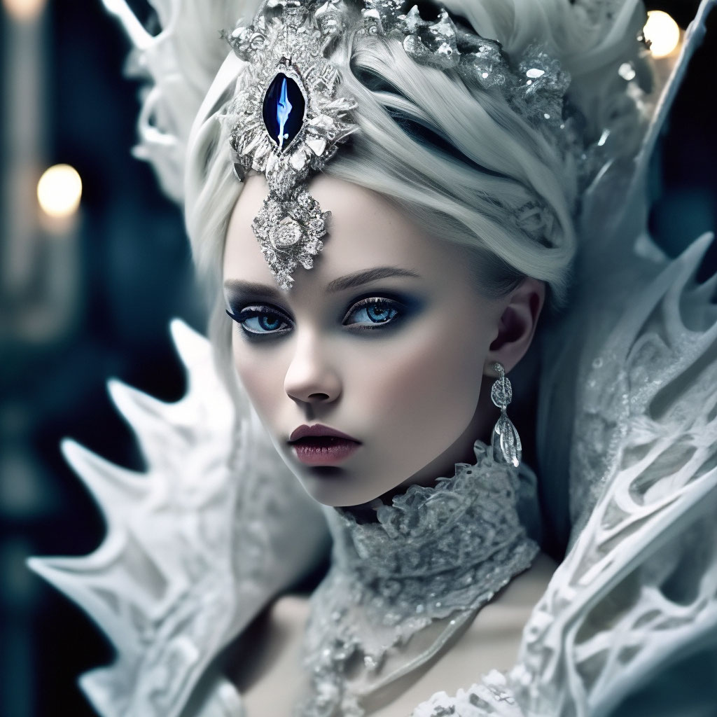 Tim Burton White Queen Crown