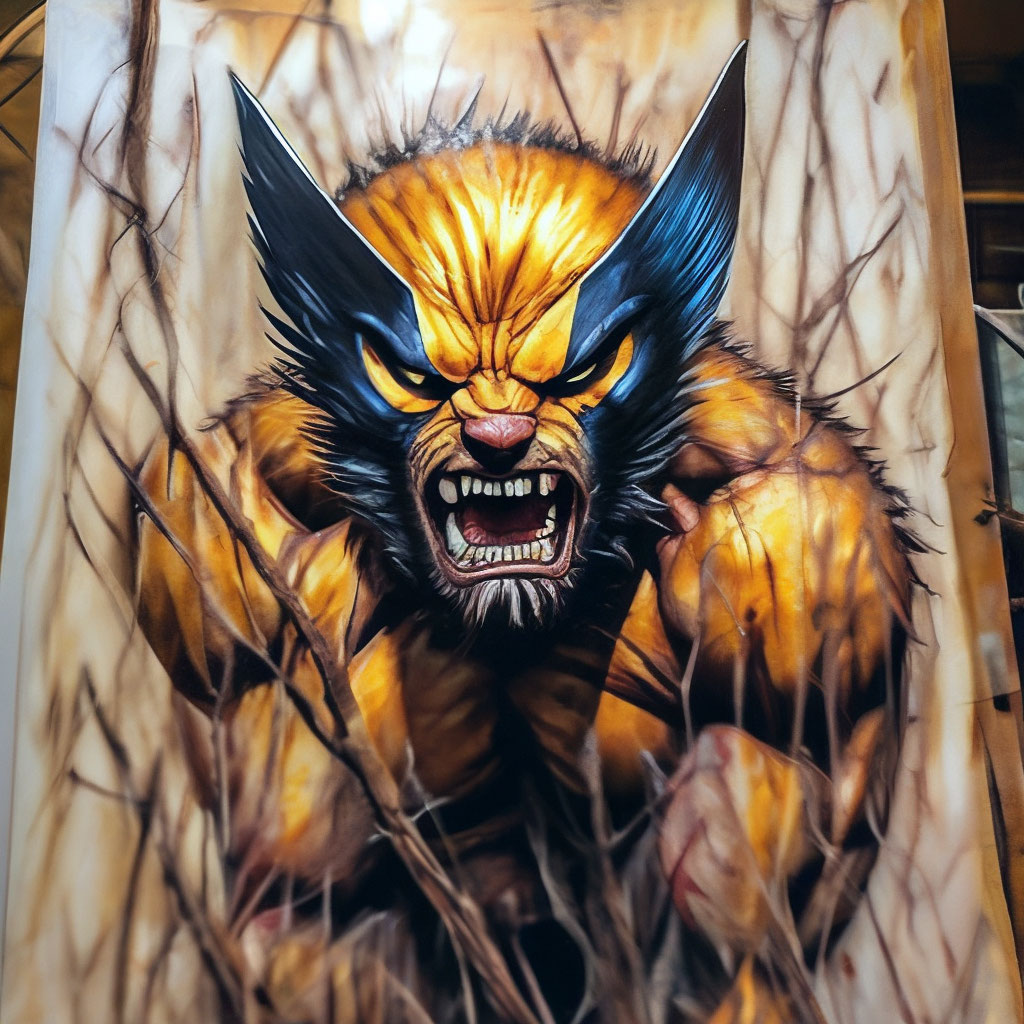 «Wolverine from People from, drawing…» — картинка создана в Шедевруме