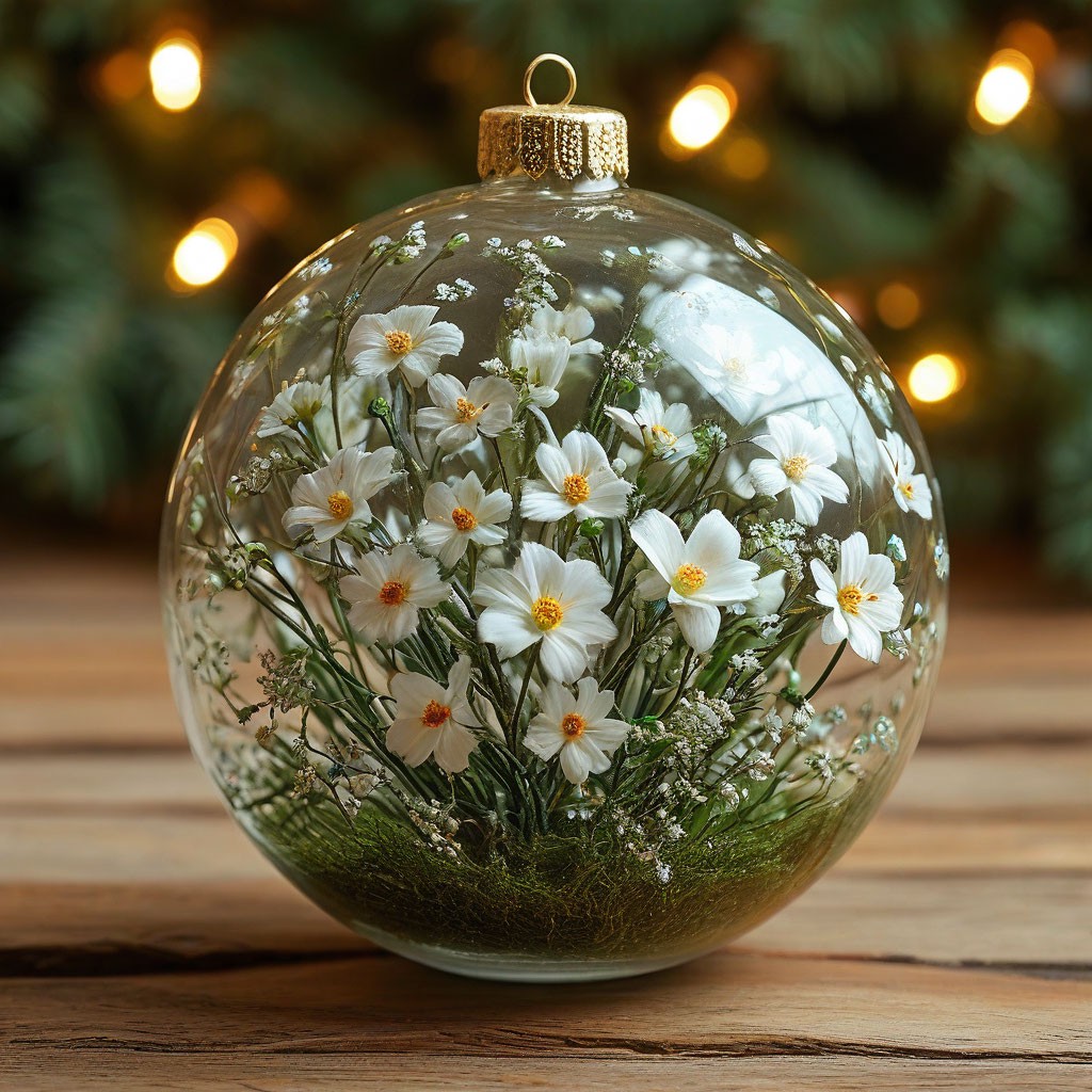 "A very beautiful Christmas ball is transparent, it contains a large ...
