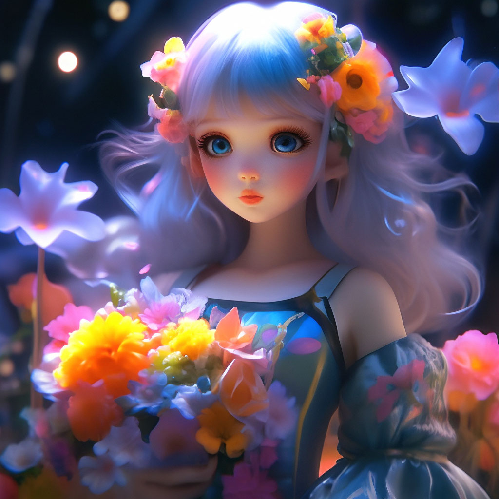 "Beautiful girl, light colors, bright …" — image created in Shedevrum