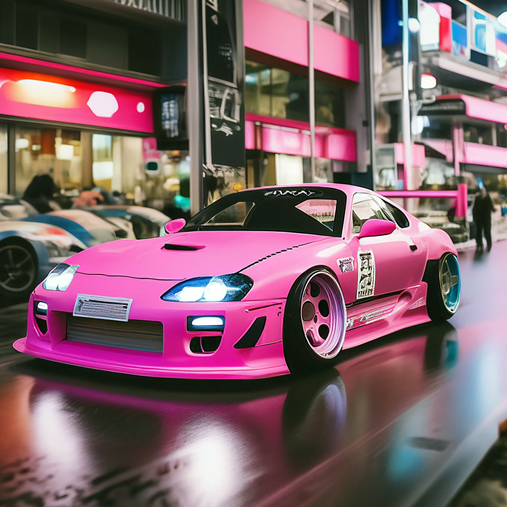 "Japan JDM 4k pink" — image created in Shedevrum