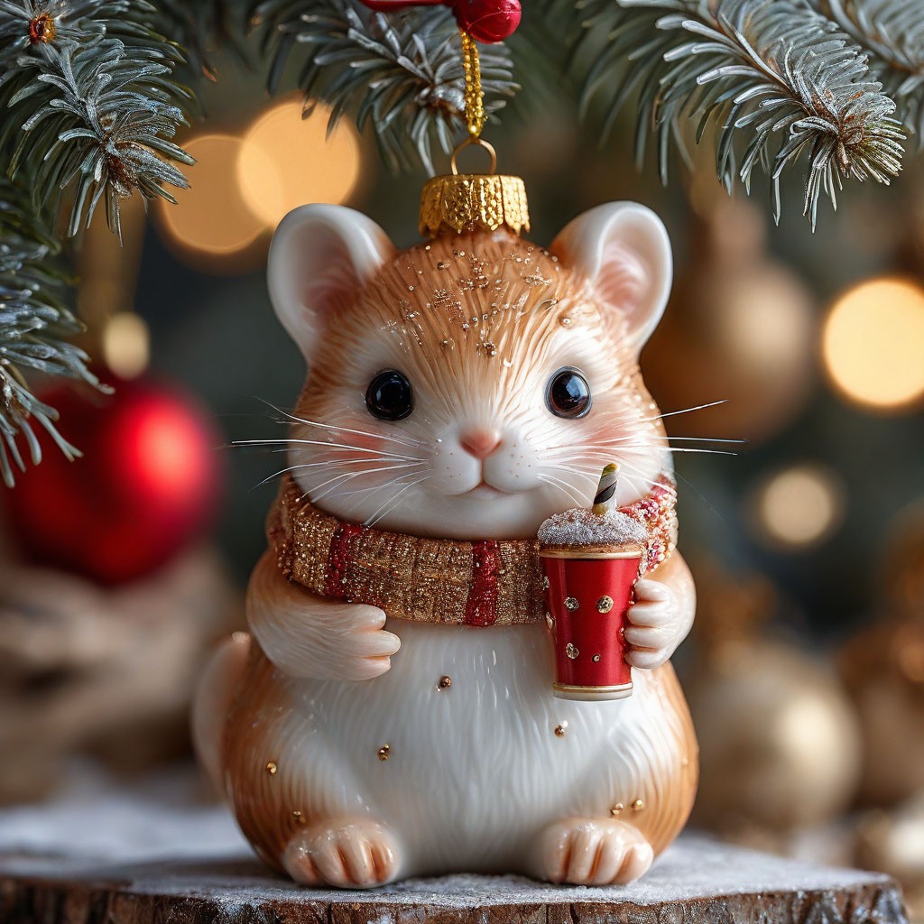 "Hamster with an energy drink" — image created in Shedevrum
