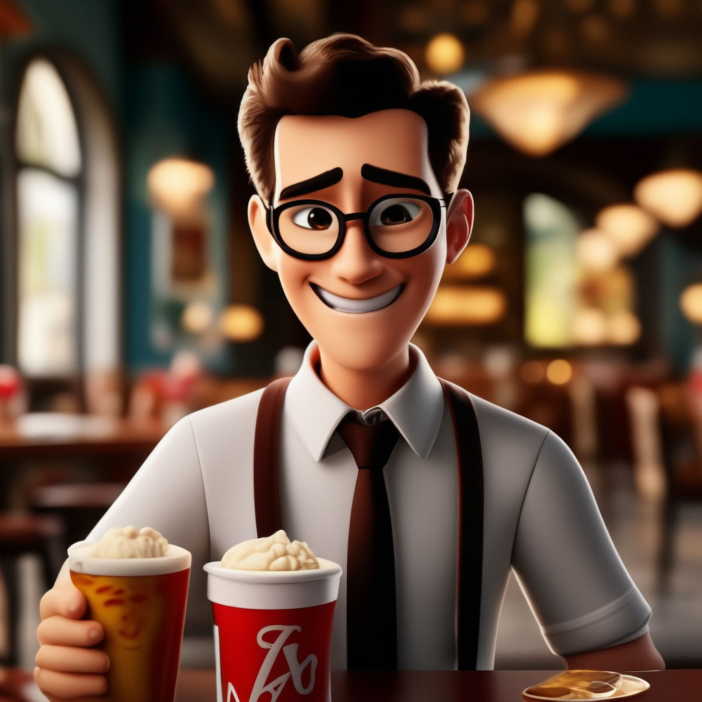"Disney Pixar: KFC" — image created in Shedevrum