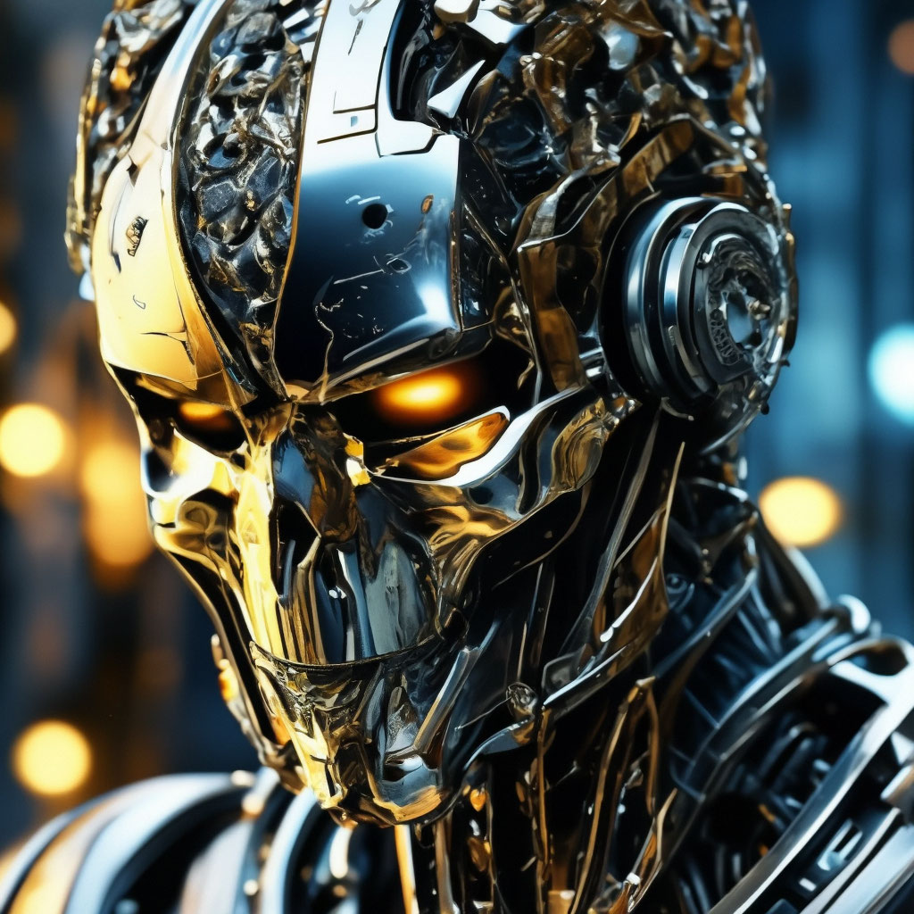 "Terminator space fractal, high …" — image created in Shedevrum